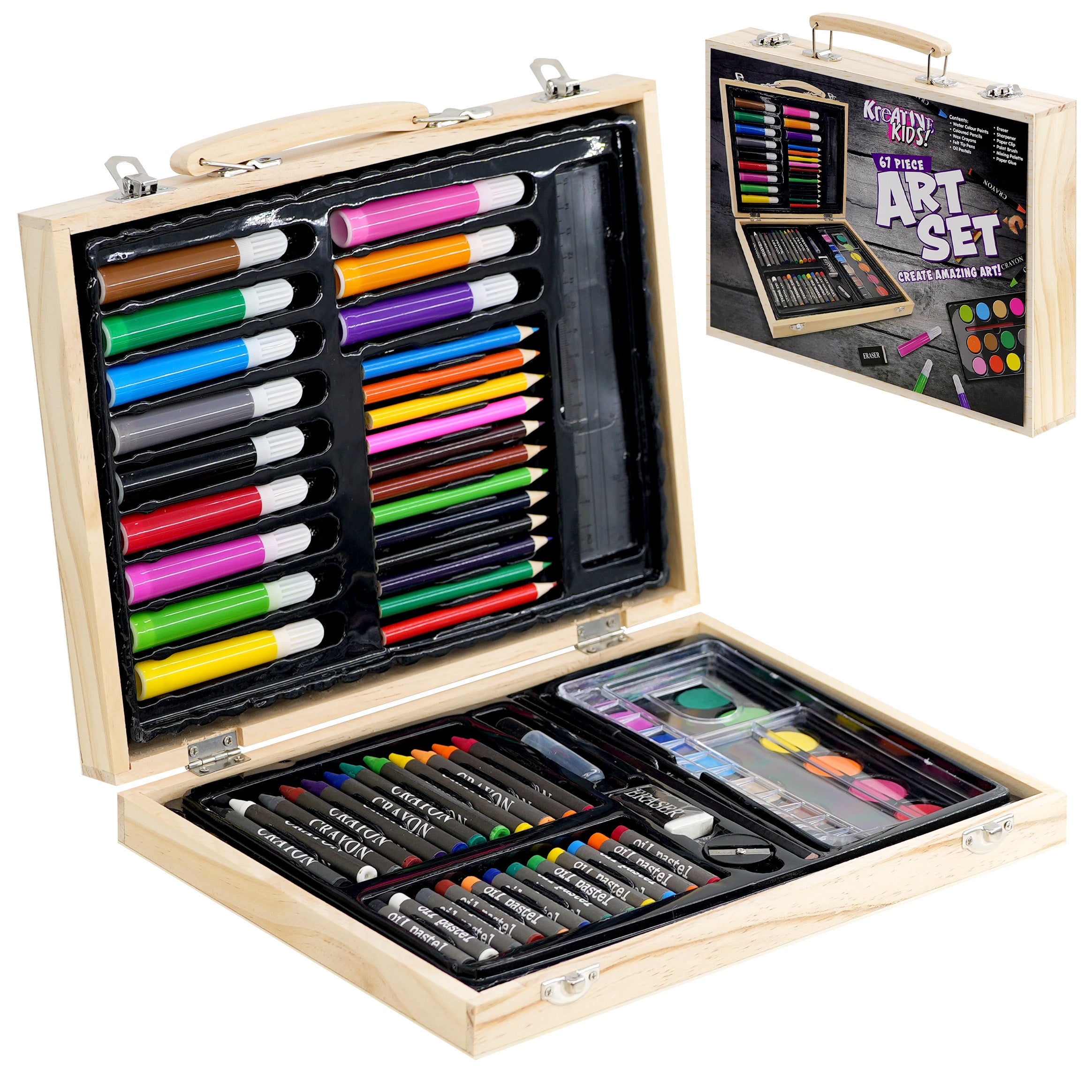 Wooden art set store
