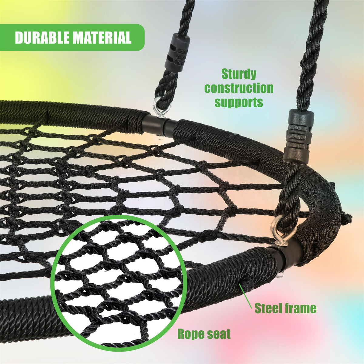 Giant Kids Outdoor Nest Disc Swing for 2 People by The Magic Toy Shop ...