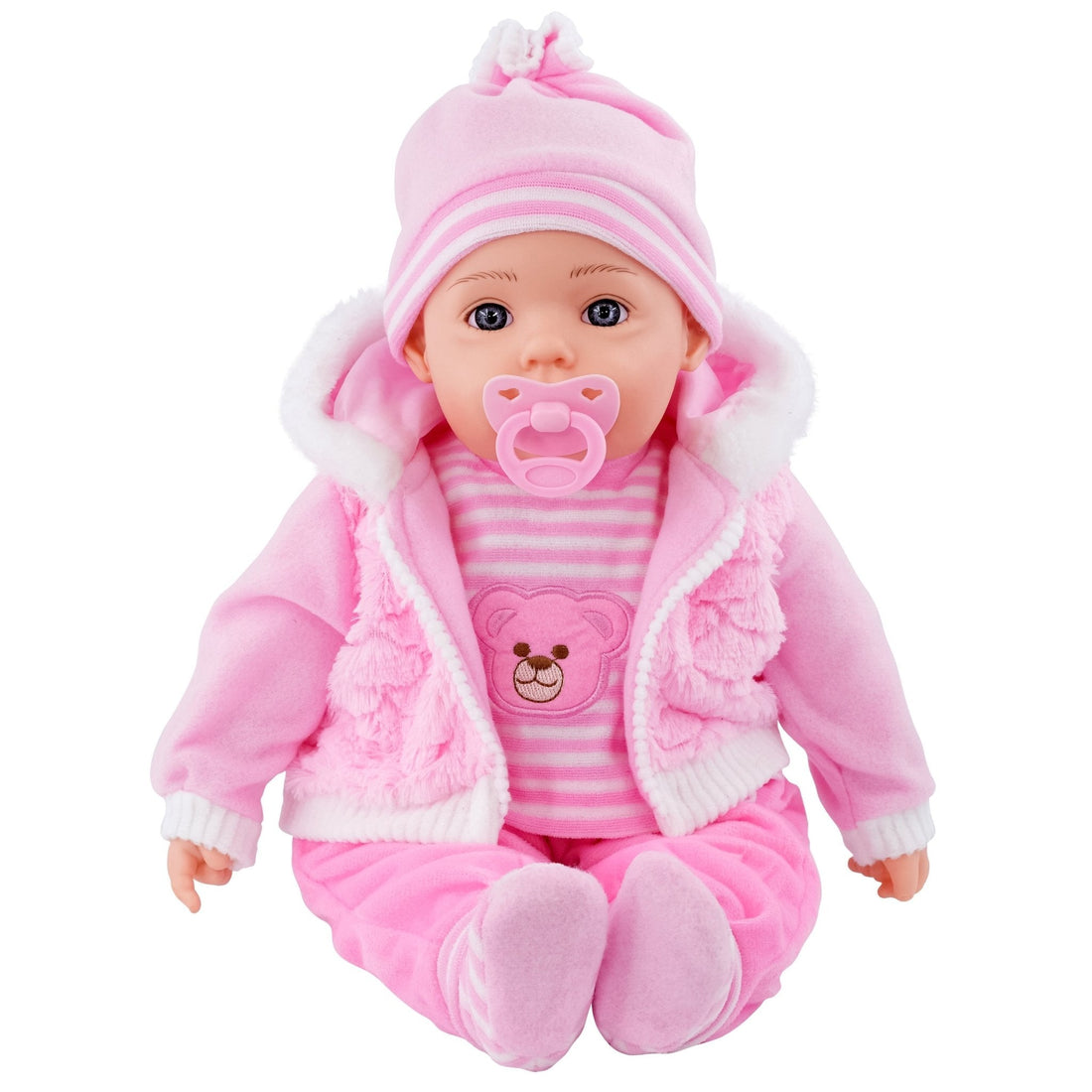 BiBi Baby Doll "Pinky" (Little Bear) (50 cm / 20") - Pink - Baby Doll ...