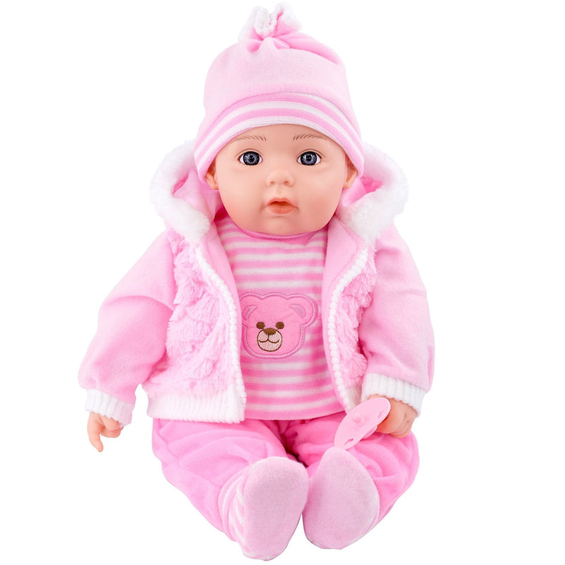 BiBi Baby Doll "Pinky" (Little Bear) (50 cm / 20") - Pink - Baby Doll ...