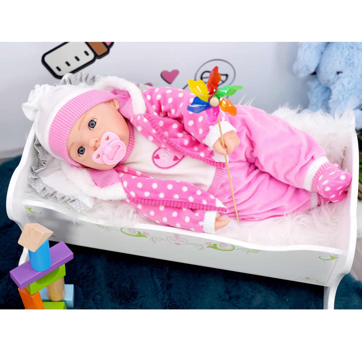 BiBi Baby Doll "Dots" (Matchmaker) (50 cm / 20") - Pink - Baby Doll ...