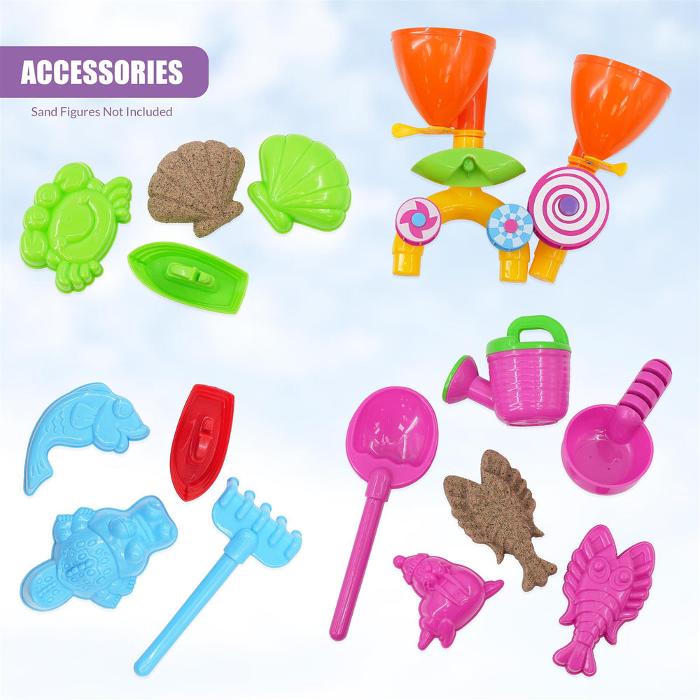 Pink Sand and Water Table Garden Sandpit Play Set by The Magic Toy Shop ...