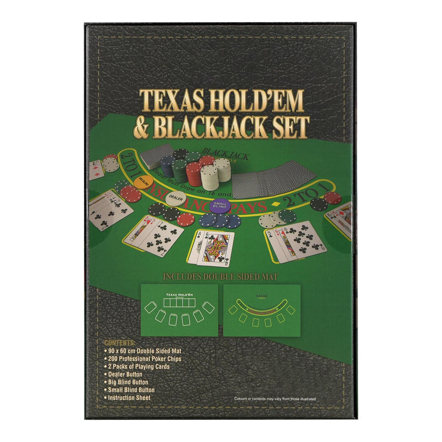 2 in 1 Texas Hold'em & Blackjack Set At The Magic Toy Shop