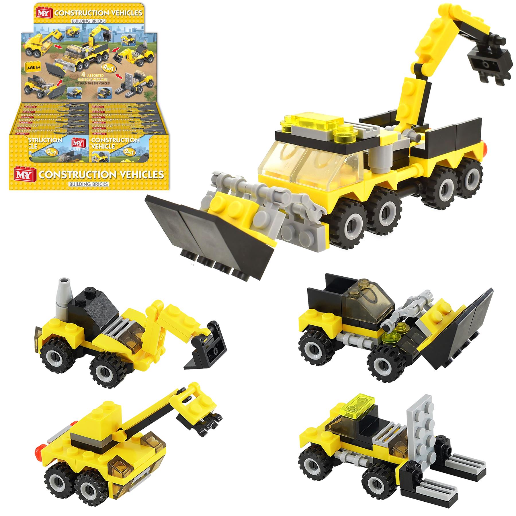 Construction Vehicles Building Bricks 2 in 1 by The Magic Toy Shop ...